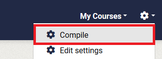 Moodle - How to do a course compile - IT Knowledge Base - RRU Wiki